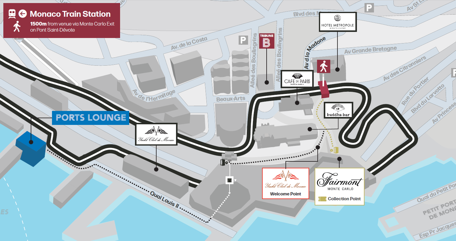 Venue Access - Monaco Ports Lounge Ticket Collection Information, with ...